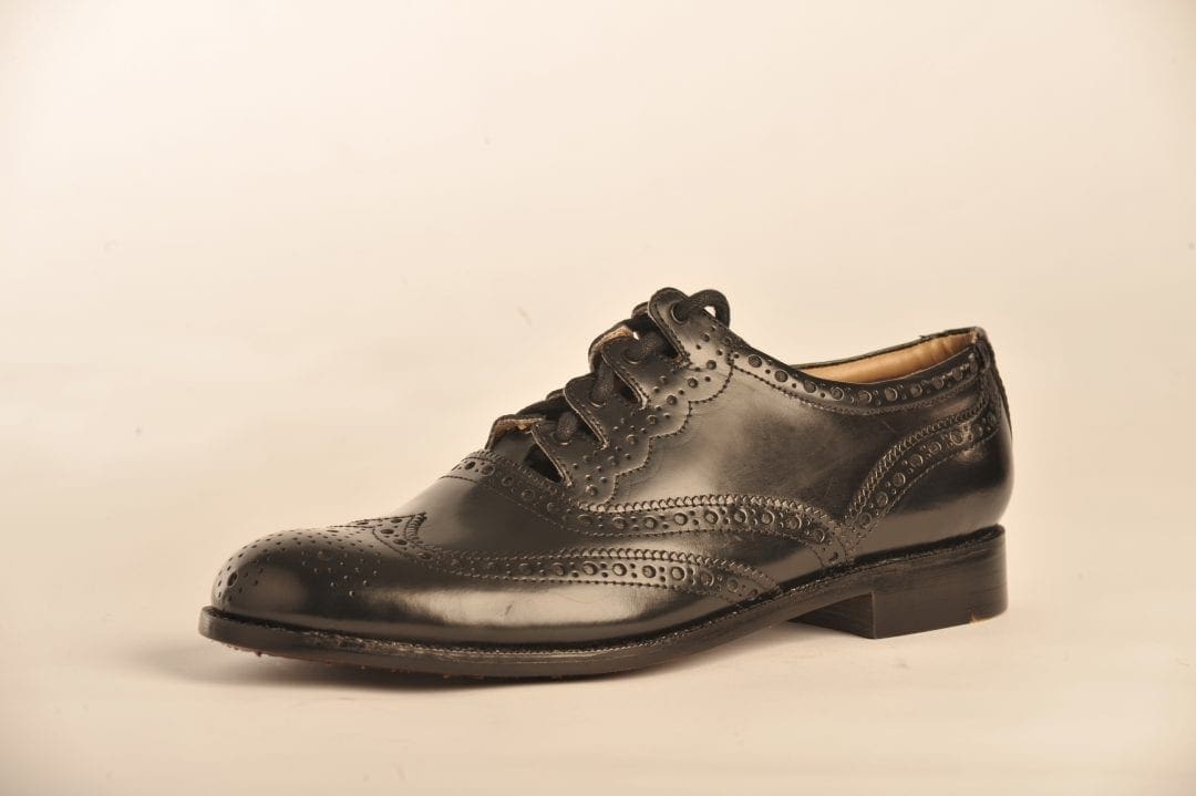 Black Ghillie Brogues with Leather Sole - House of Henderson