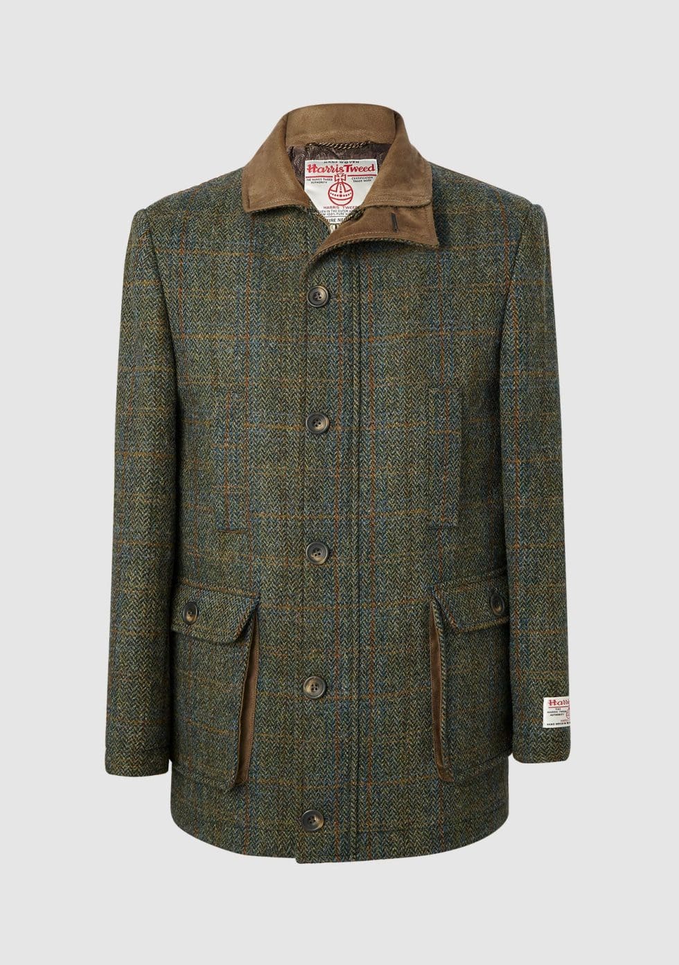Bucktrout Green Harris Tweed Boyd Field Coat - House of Henderson